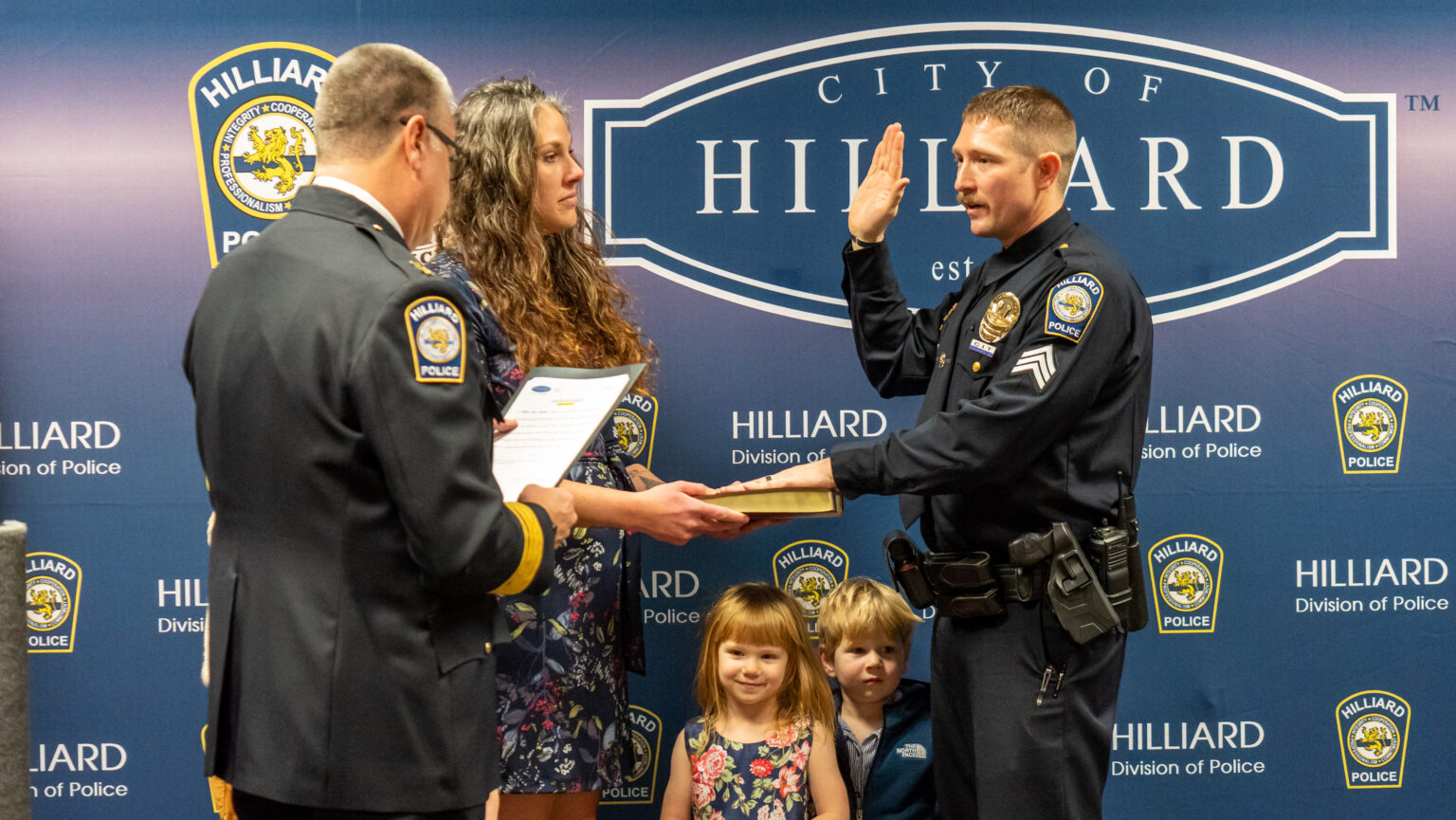 HPD Welcomes Two, Promotes Two - City of Hilliard
