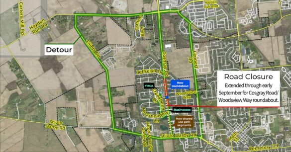 Cosgray Road Closure Extended to Early September for Roundabout ...