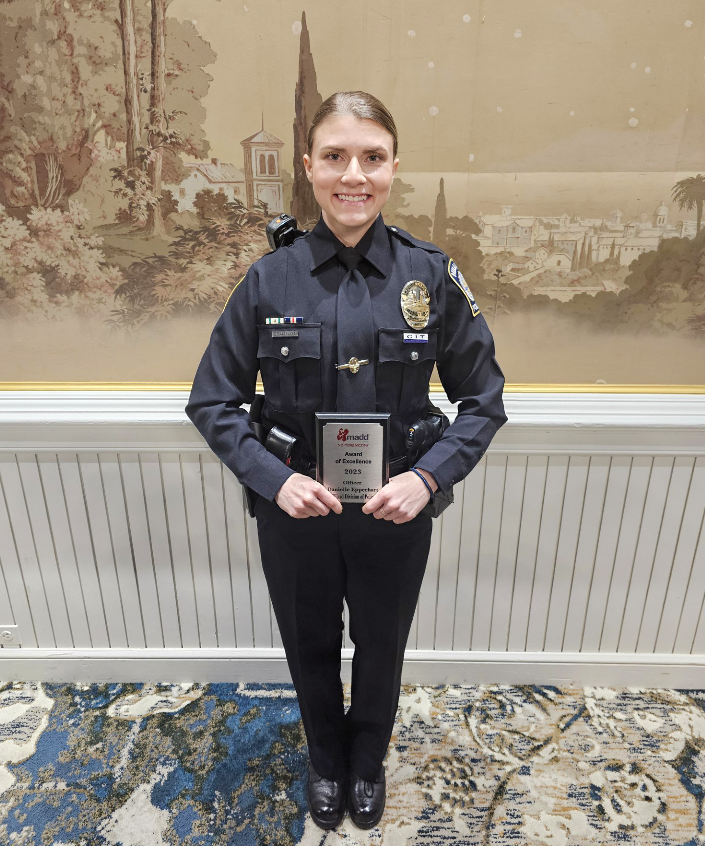 Officer Epperhart wins MADD Award for OVI Arrests - City of Hilliard