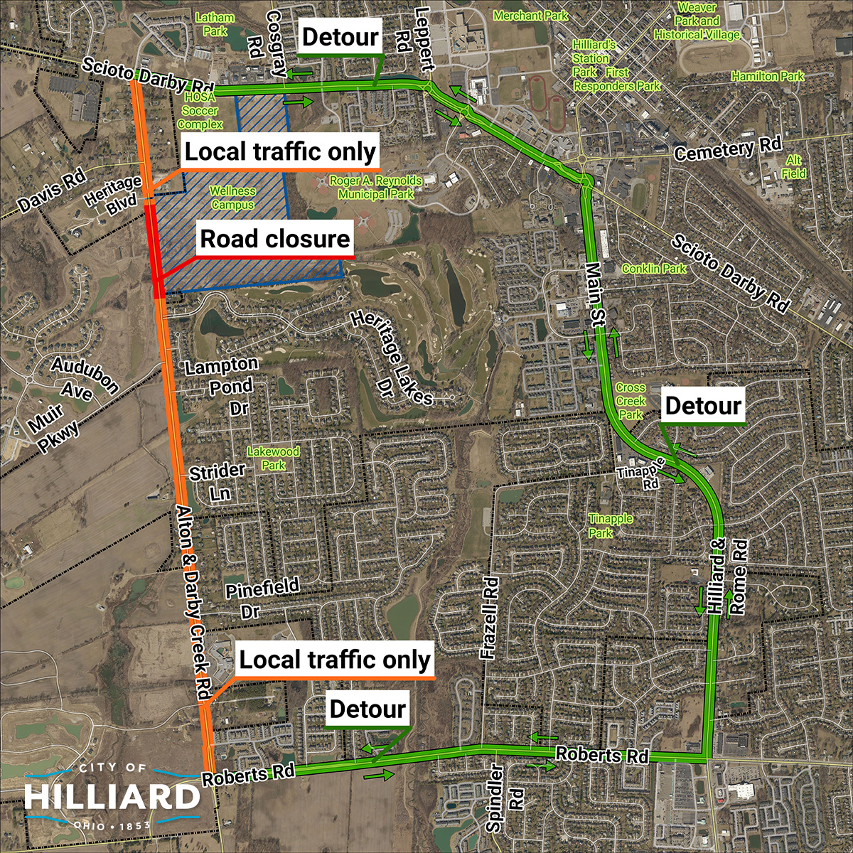 Alton & Darby Creek to close July 8 for roundabout improvements - City ...
